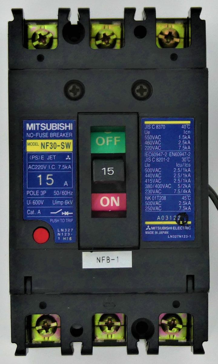 Circuit Breaker NF30-SP-3P-15 Amp – Matsui America Parts Shop